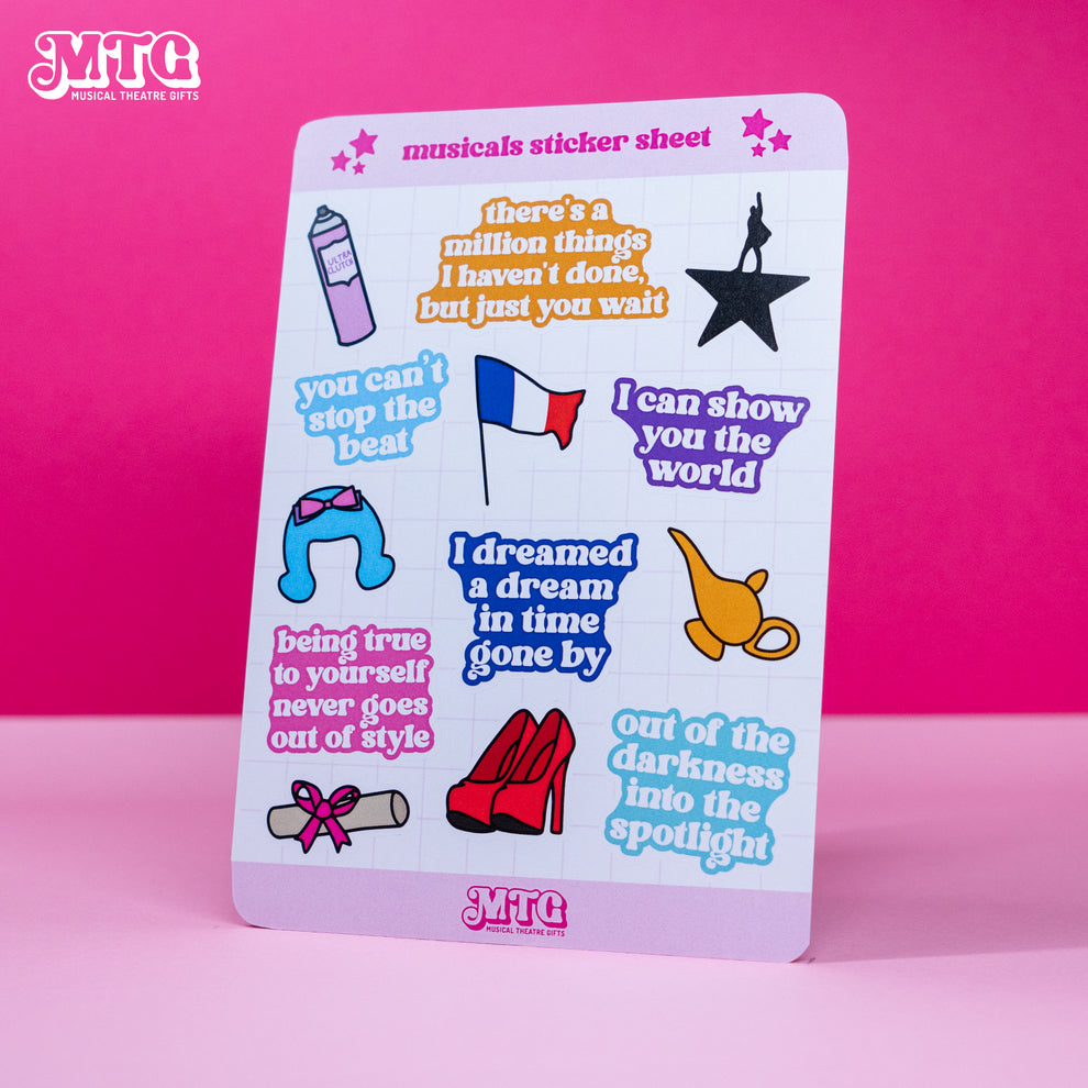 Musical Theatre - Sticker sheet one – Musical Theatre Gifts