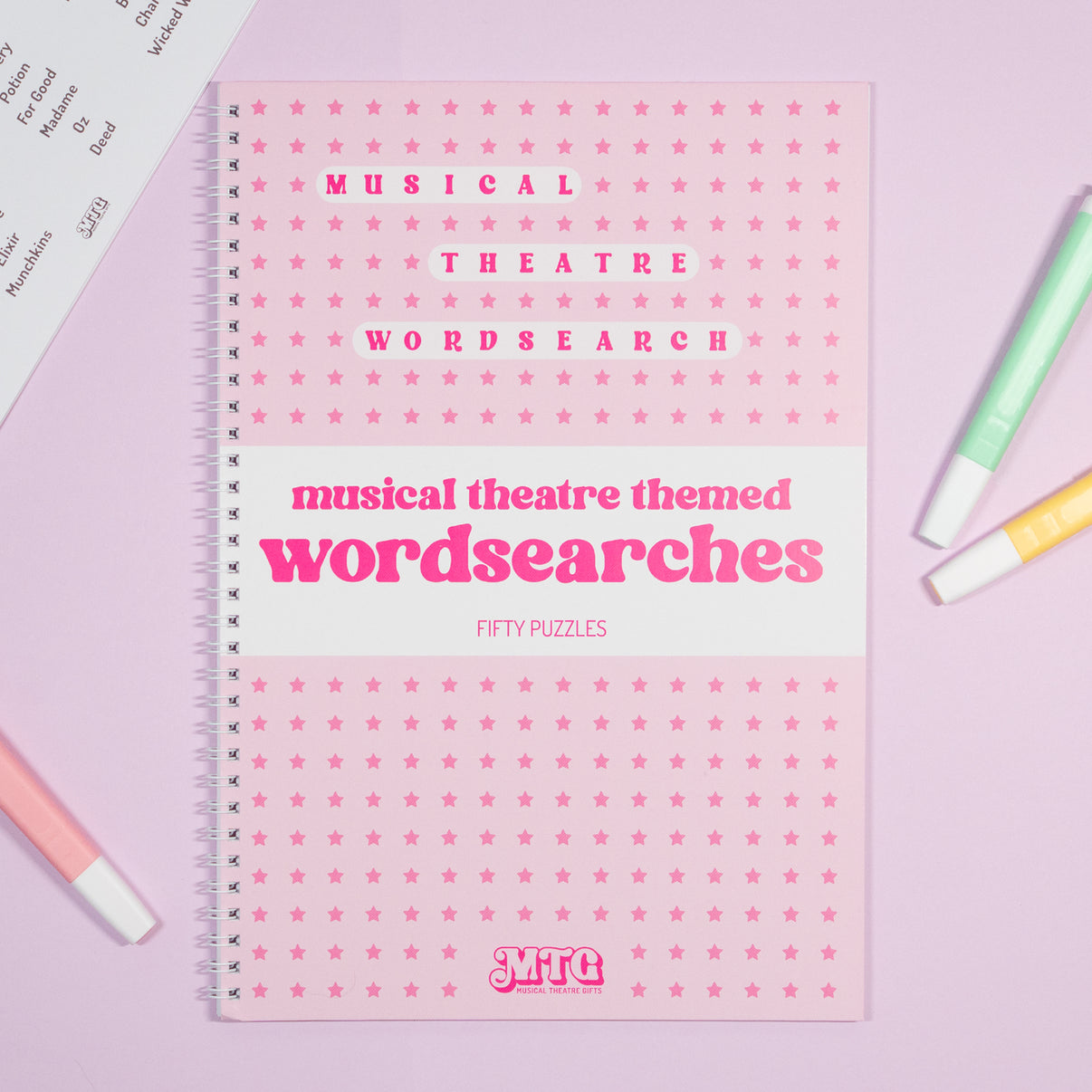 Musical Theatre Wordsearch Book – 50 Puzzles | A4 Wirebound Puzzle Boo ...